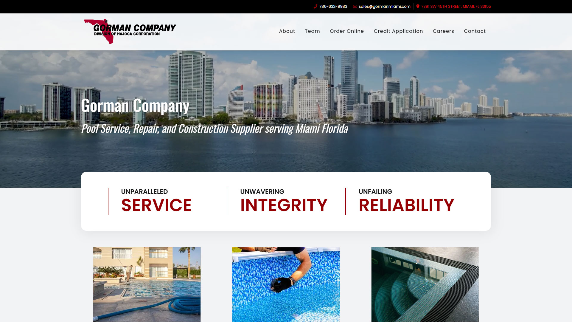 Gorman Company | Miami Pool Supply for Service, Repair & Construction